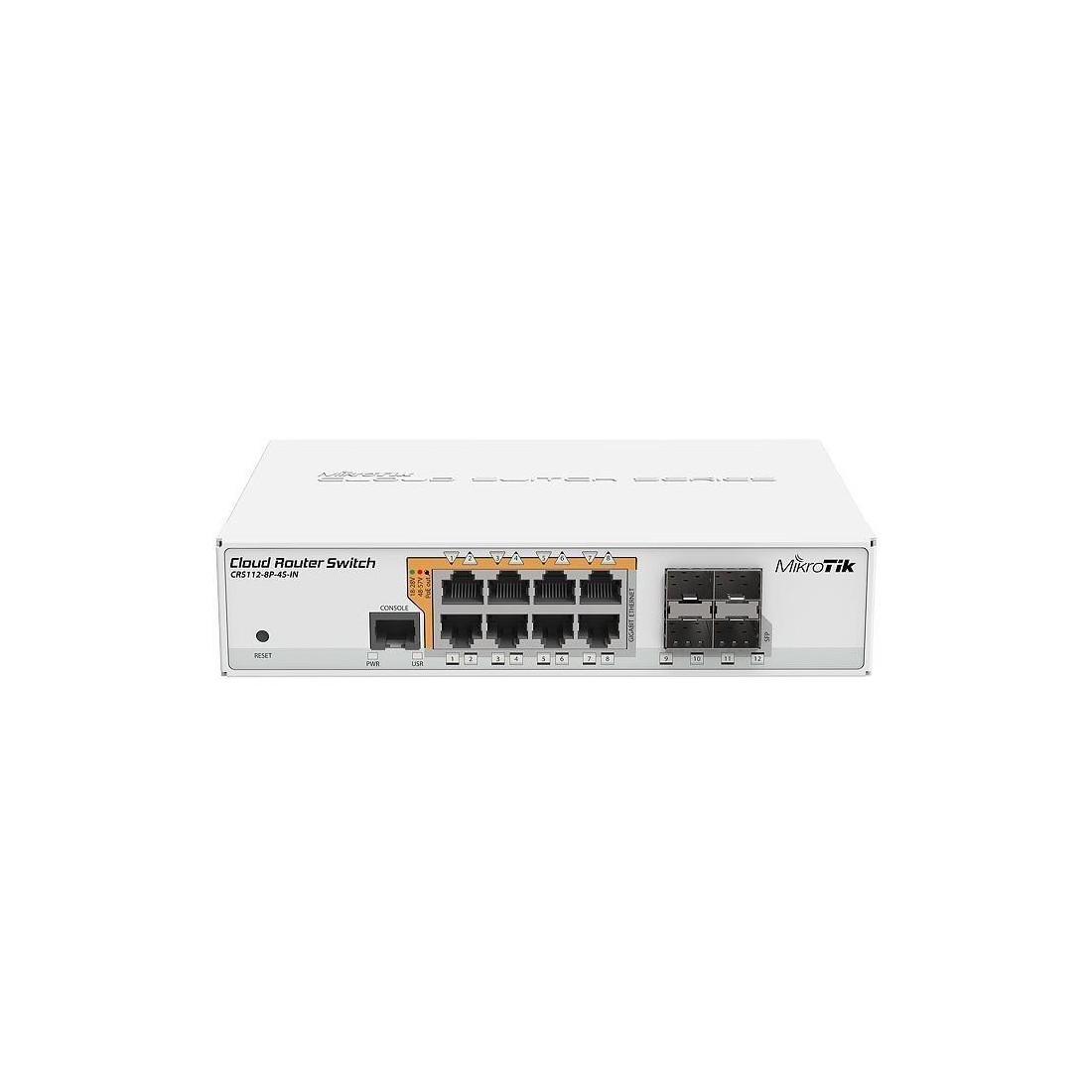 Cloud Router Switch, x8 Gb 67W, x4 SFP, RouterOS, L5. Montaje en Rack